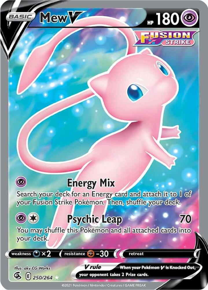 Pokemon: Mew V 250/264 - Fusion Strike | VGMX